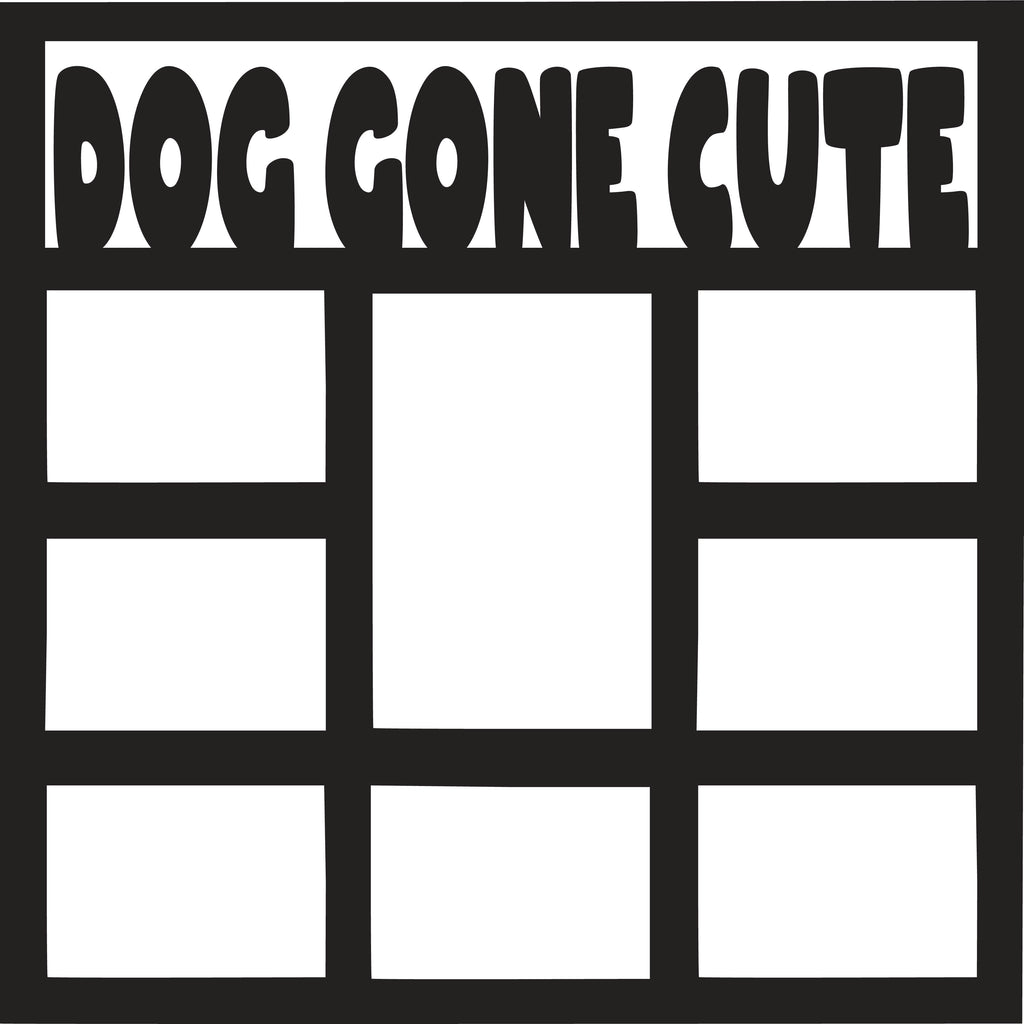 Dog Gone Cute - 8 Frames - Scrapbook Page Overlay - Digital Cut File ...