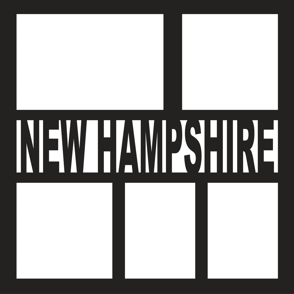 New Hampshire - 5 Frames - Scrapbook Page Overlay - Digital Cut File ...