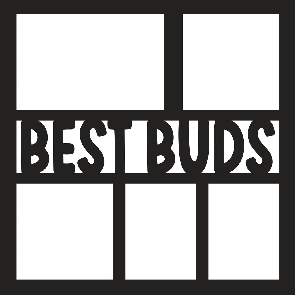 Best Buds - 5 Frames - Scrapbook Page Overlay - Digital Cut File - SVG ...