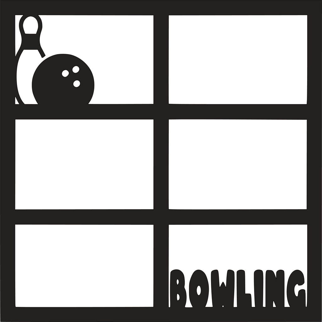 Bowling - 6 Frames - Scrapbook Page Overlay - Digital Cut File - SVG ...