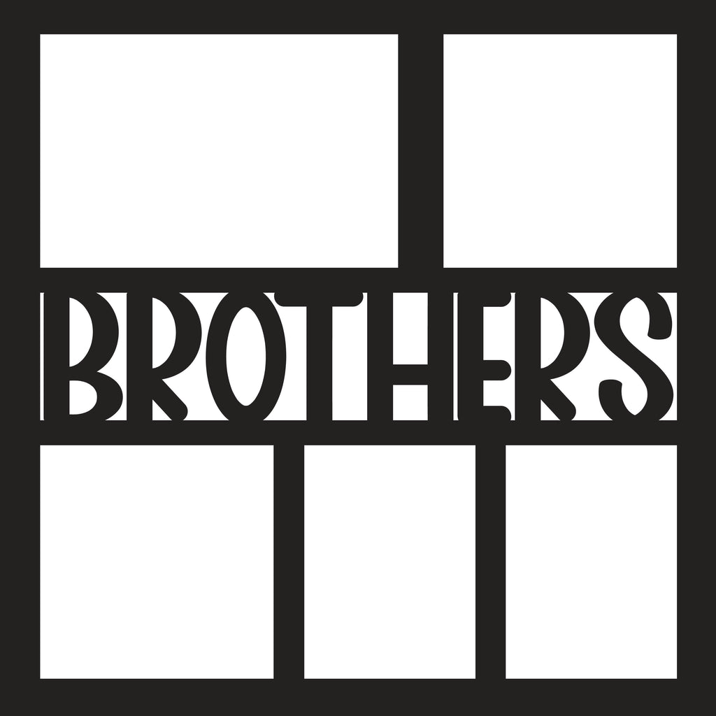 Brothers - 5 Frames - Scrapbook Page Overlay - Digital Cut File - SVG ...