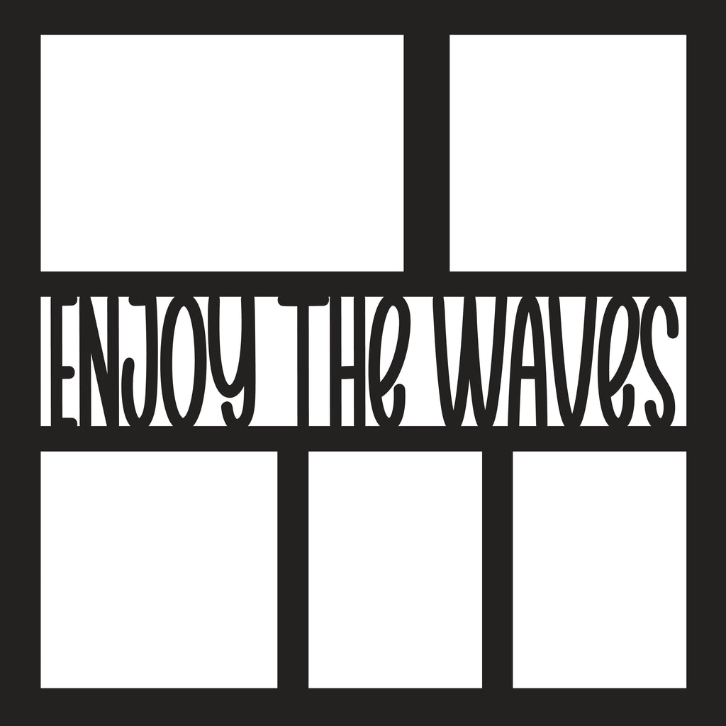 Enjoying the Waves - 5 Frames - Scrapbook Page Overlay - Digital Cut F ...