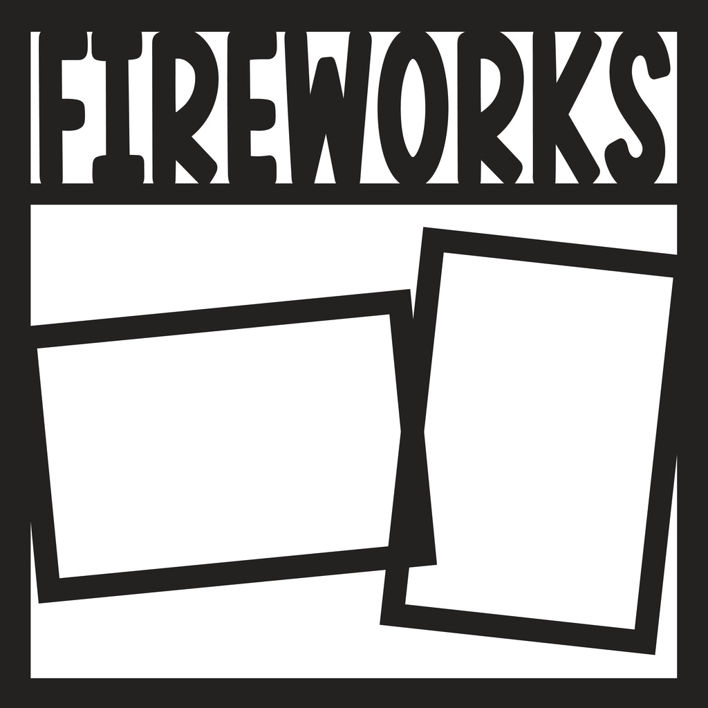 Fireworks - Scrapbook Page Overlay - Digital Cut File - SVG - INSTANT ...