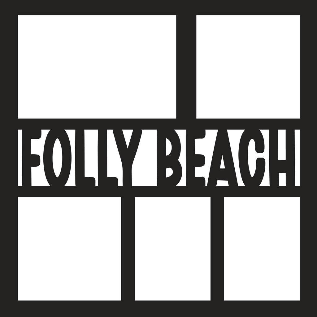 Folly Beach - 5 Frames - Scrapbook Page Overlay - Digital Cut File - S ...