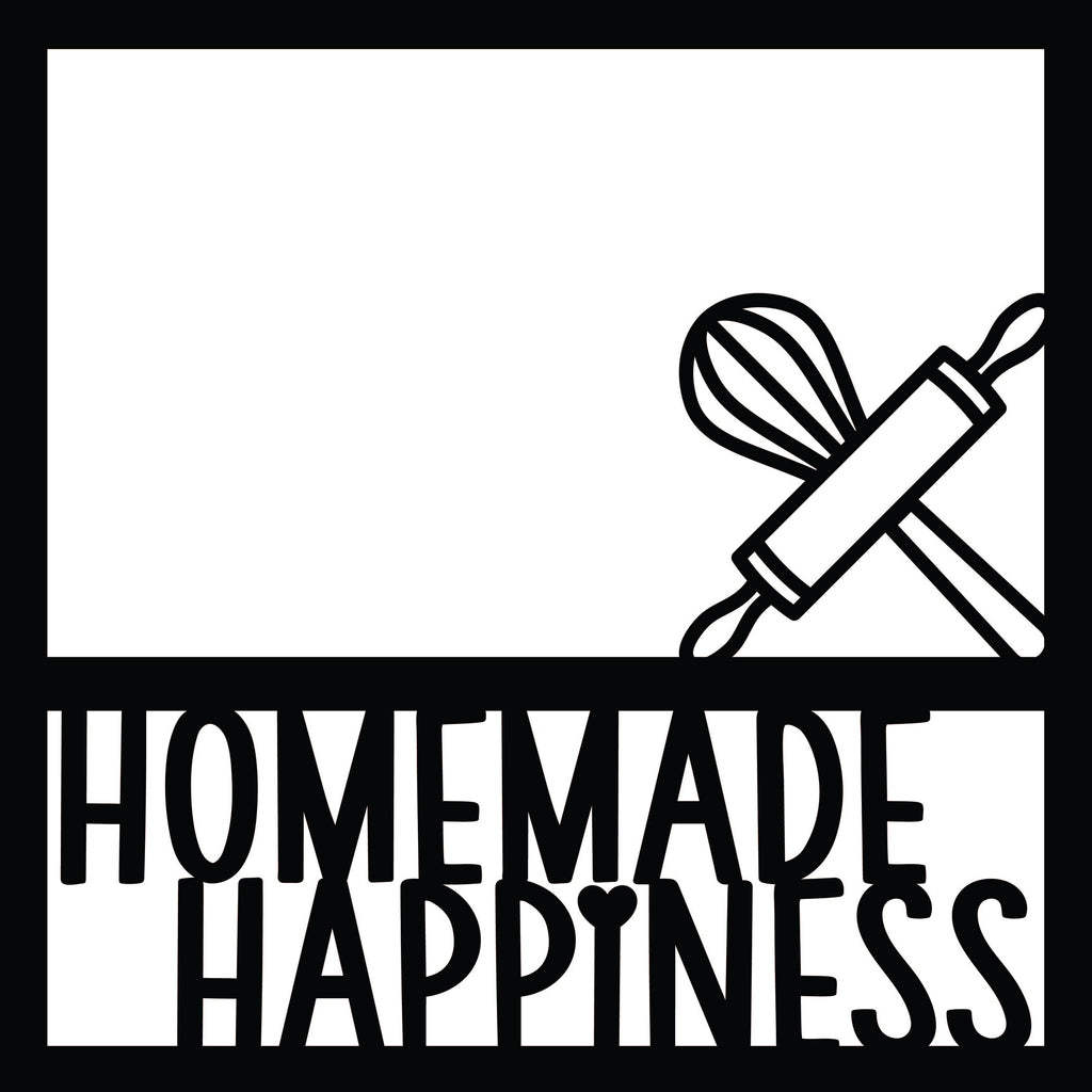 Homemade Happiness - Scrapbook Page Overlay - Digital Cut File - SVG ...