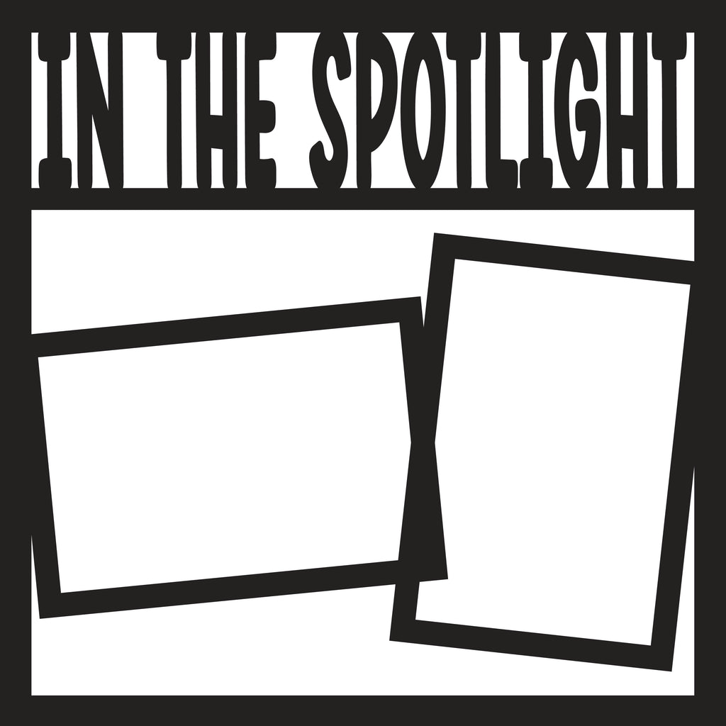 In the Spotlight - 2 Frames - Scrapbook Page Overlay - Digital Cut Fil ...