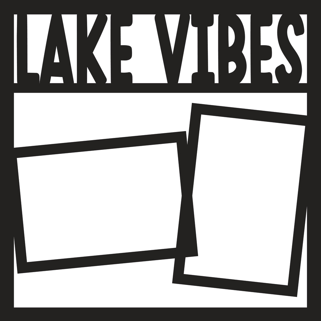 Lake Vibes - 2 Frames - Scrapbook Page Overlay - Digital Cut File - SV ...