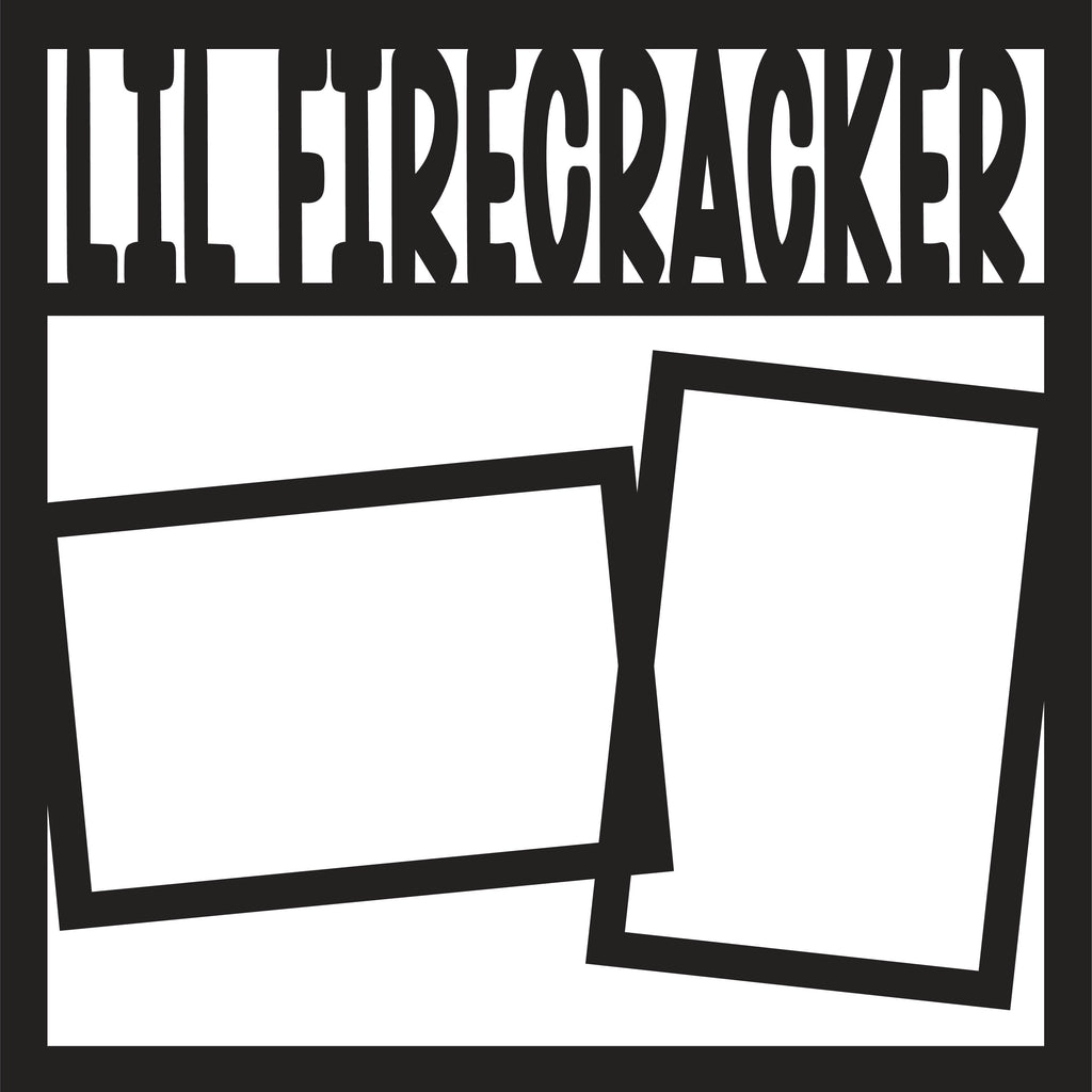 Lil Firecracker - 2 Frames - Scrapbook Page Overlay - Digital Cut File ...