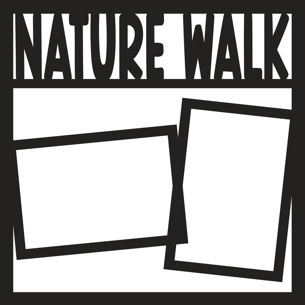 Nature Walk - 2 Frames - Scrapbook Page Overlay - Digital Cut File - S ...