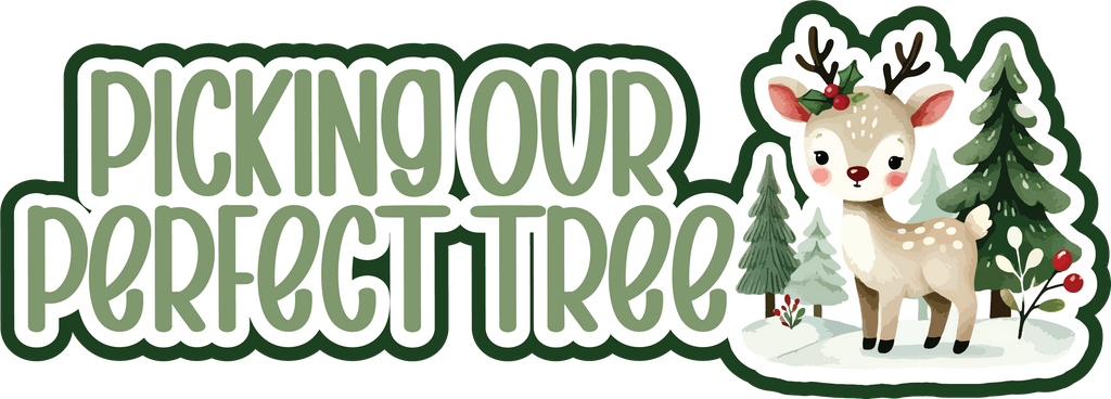 Picking Our Perfect Tree - Print & Cut Scrapbook Page Title - INSTANT ...