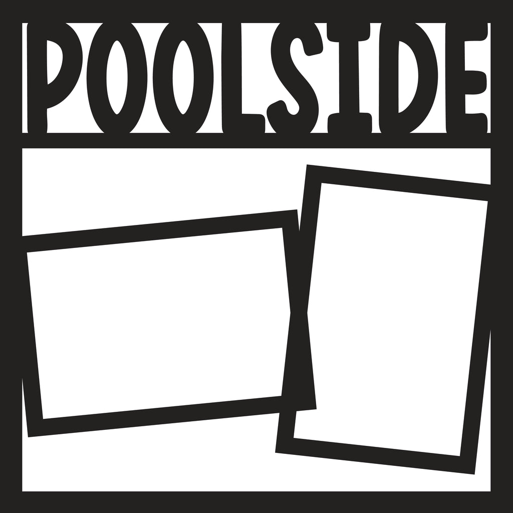 Poolside - 2 Frames - Scrapbook Page Overlay - Digital Cut File - SVG ...