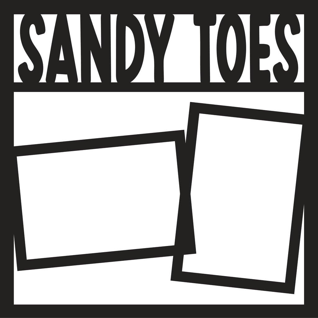Sandy Toes - 2 Frames - Scrapbook Page Overlay - Digital Cut File - SV ...