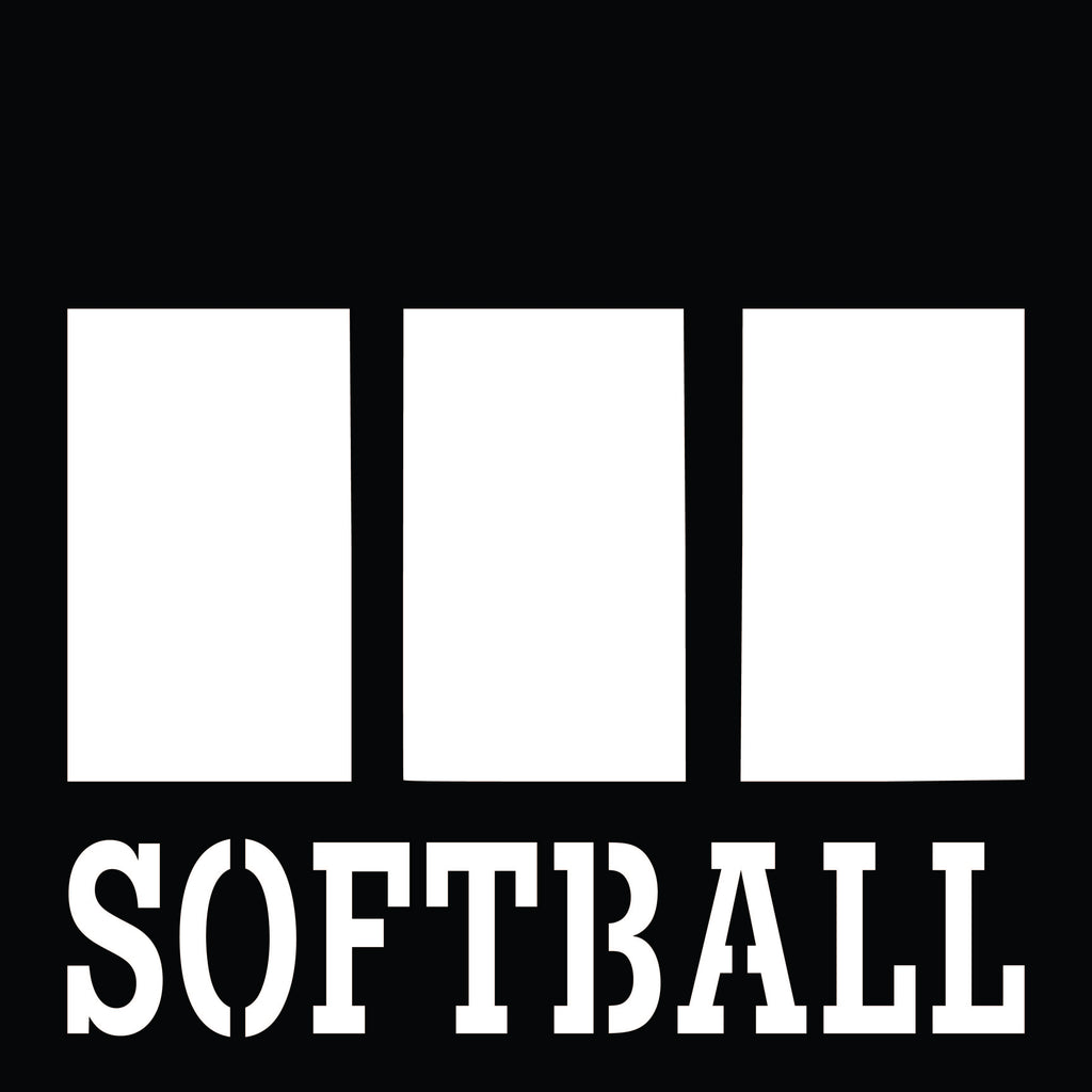 Softball - 3 Frames - Scrapbook Page Overlay - Digital Cut File - SVG ...