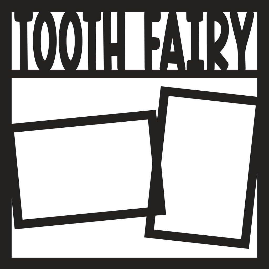 Tooth Fairy - 2 Frames - Scrapbook Page Overlay - Digital Cut File - S ...