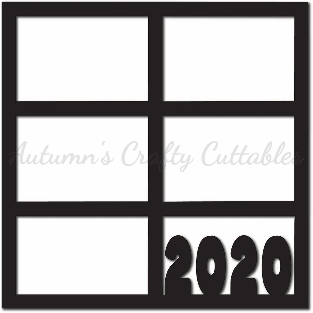 2020 - 6 Frames - Scrapbook Page Overlay - Digital Cut File - SVG - IN ...