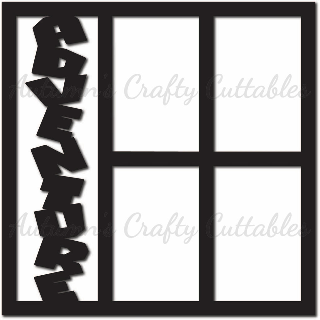 Adventure - Scrapbook Page Overlay - Digital Cut File - SVG - INSTANT ...