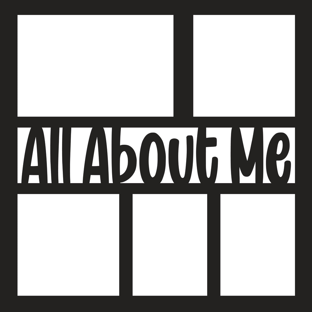 All About Me - 5 Frames - Scrapbook Page Overlay - Digital Cut File ...