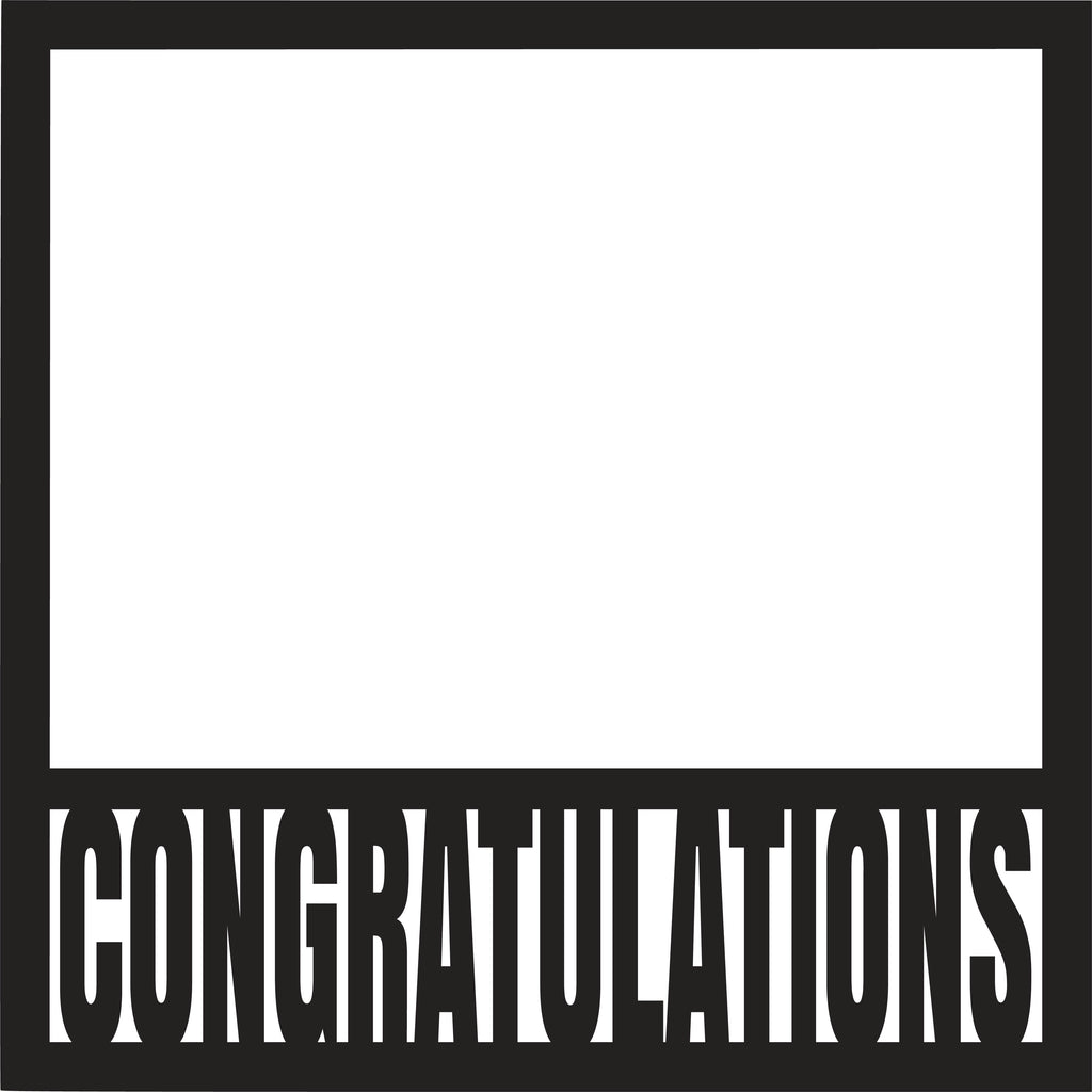 Congratulations - Scrapbook Page Overlay - Digital Cut File - SVG - IN ...