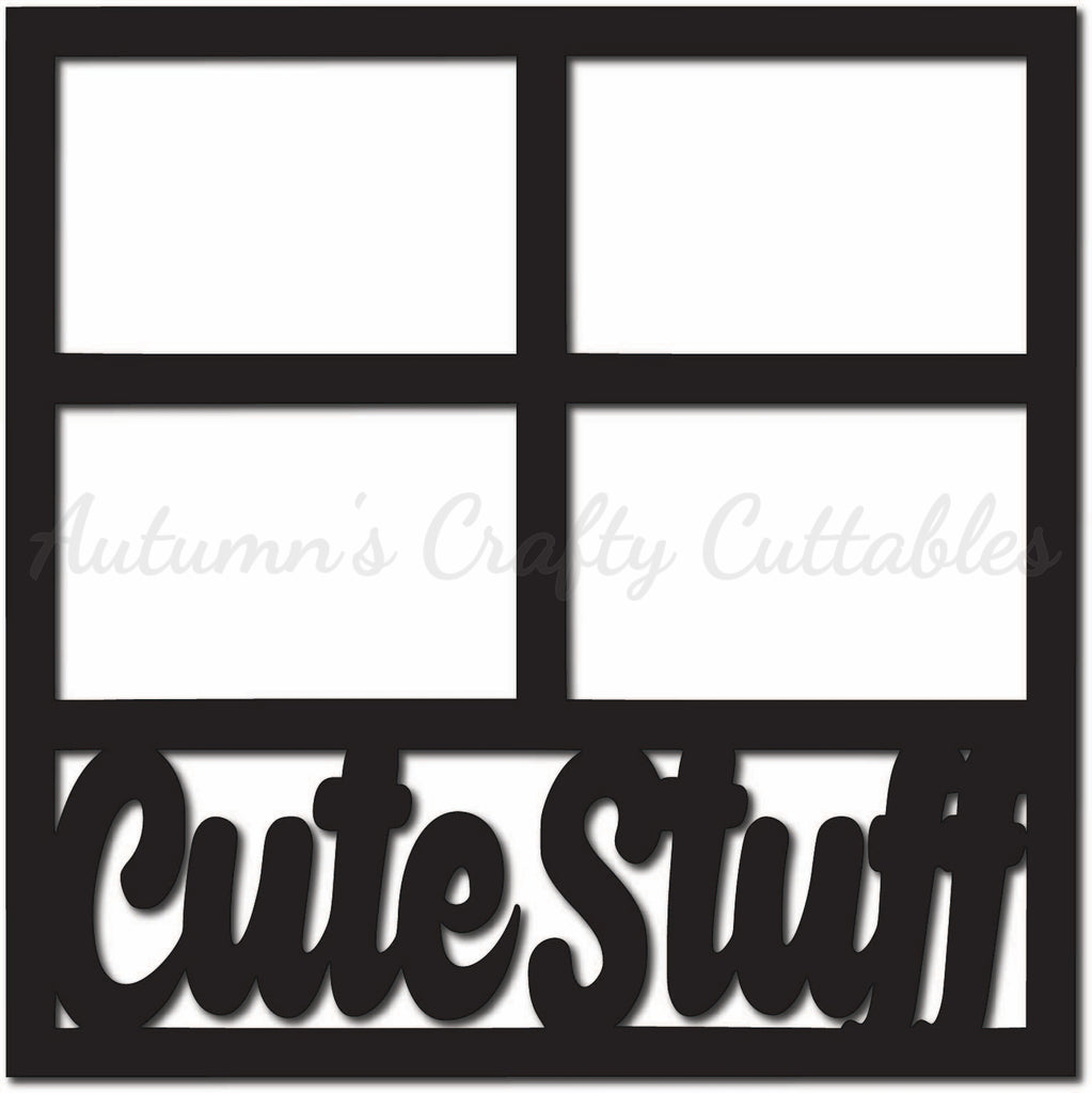 Cute Stuff - Scrapbook Page Overlay - Digital Cut File - SVG - INSTANT ...