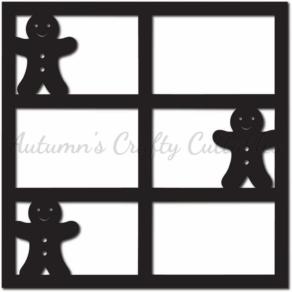 Gingerbread - Scrapbook Page Overlay - Digital Cut File - SVG - INSTAN ...