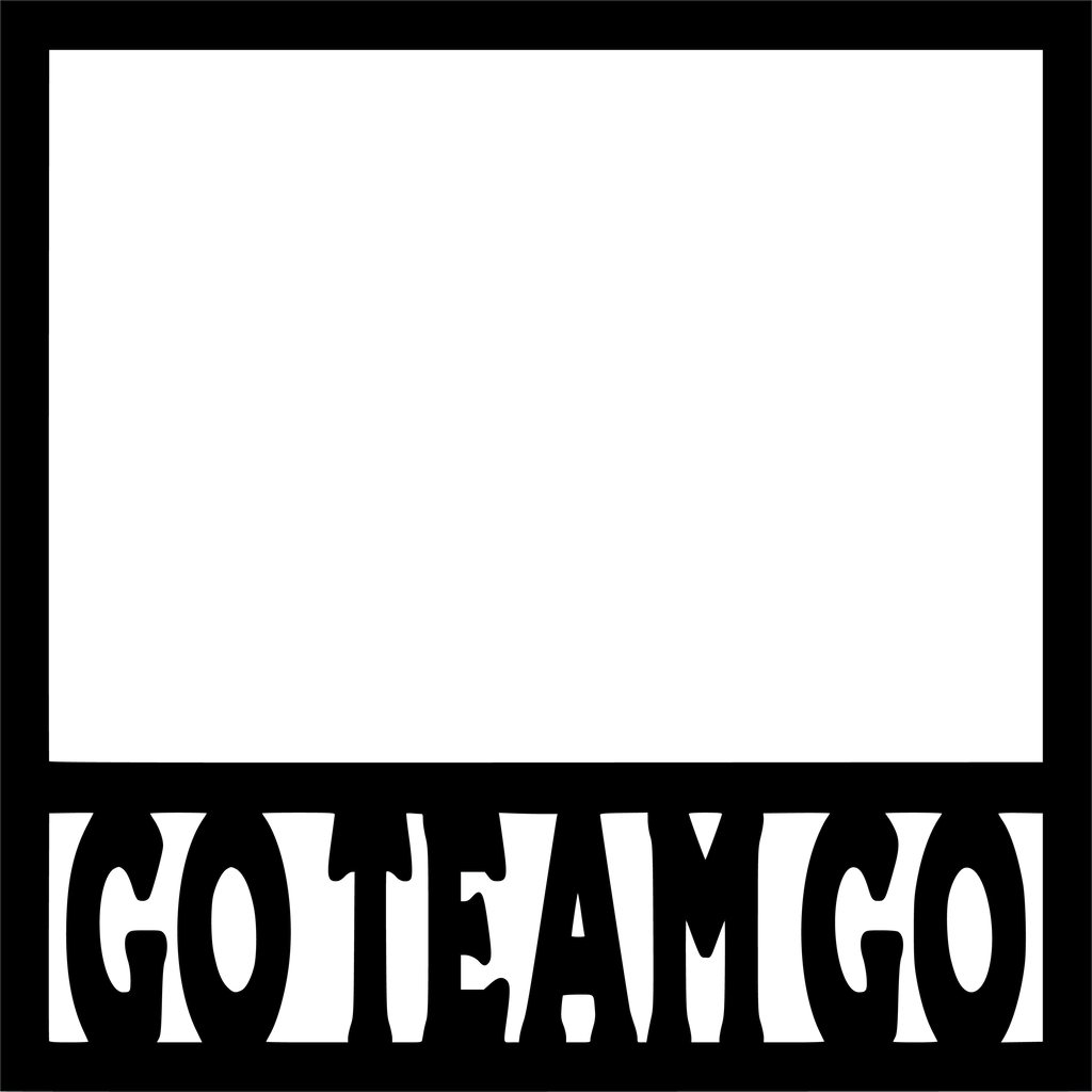 Go Team Go - Scrapbook Page Overlay - Digital Cut File - SVG - INSTANT ...