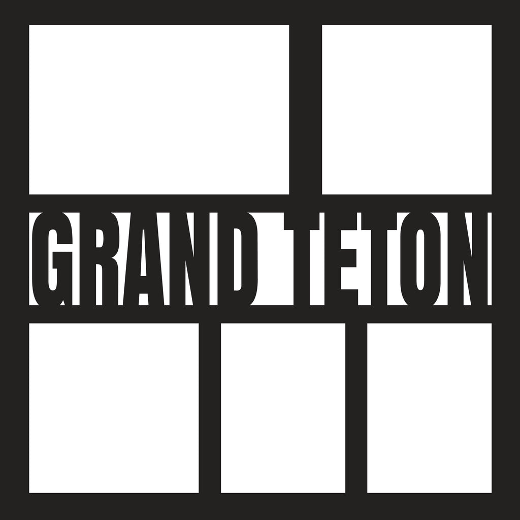 Grand Teton - 5 Frames - Scrapbook Page Overlay - Digital Cut File - S ...