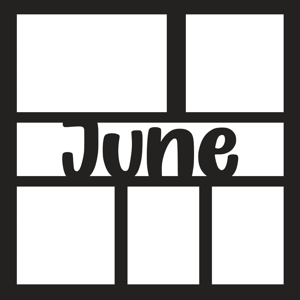 June - 5 Frames - Scrapbook Page Overlay - Digital Cut File - SVG - IN ...