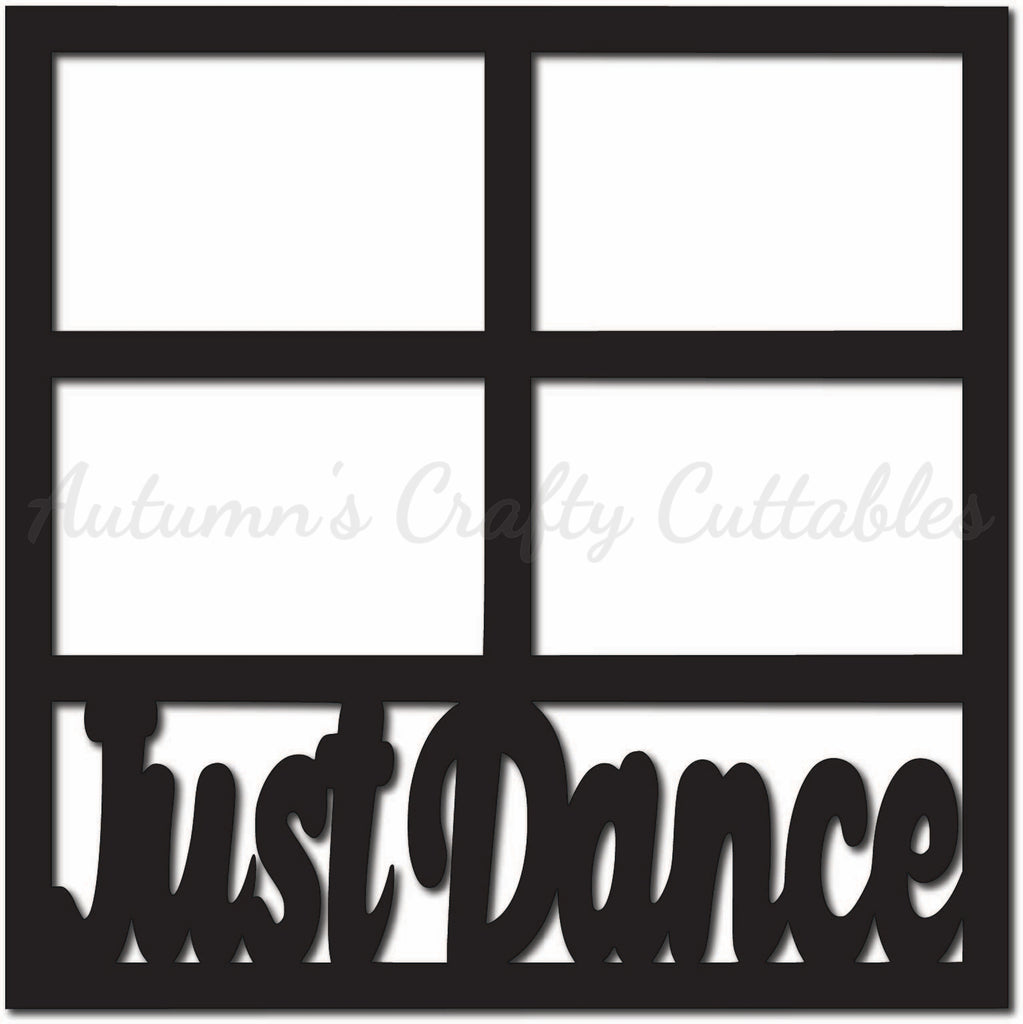 Just Dance - Scrapbook Page Overlay - Digital Cut File - SVG - INSTANT ...
