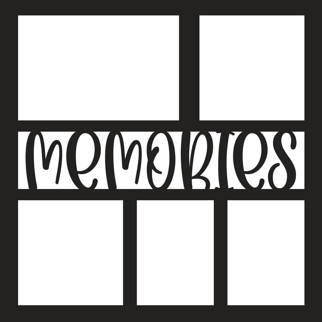 Memories - 5 Frames - Scrapbook Page Overlay - Digital Cut File - SVG ...