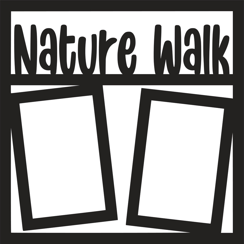 Nature Walk - 2 Vertical Frames - Scrapbook Page Overlay - Digital Cut ...