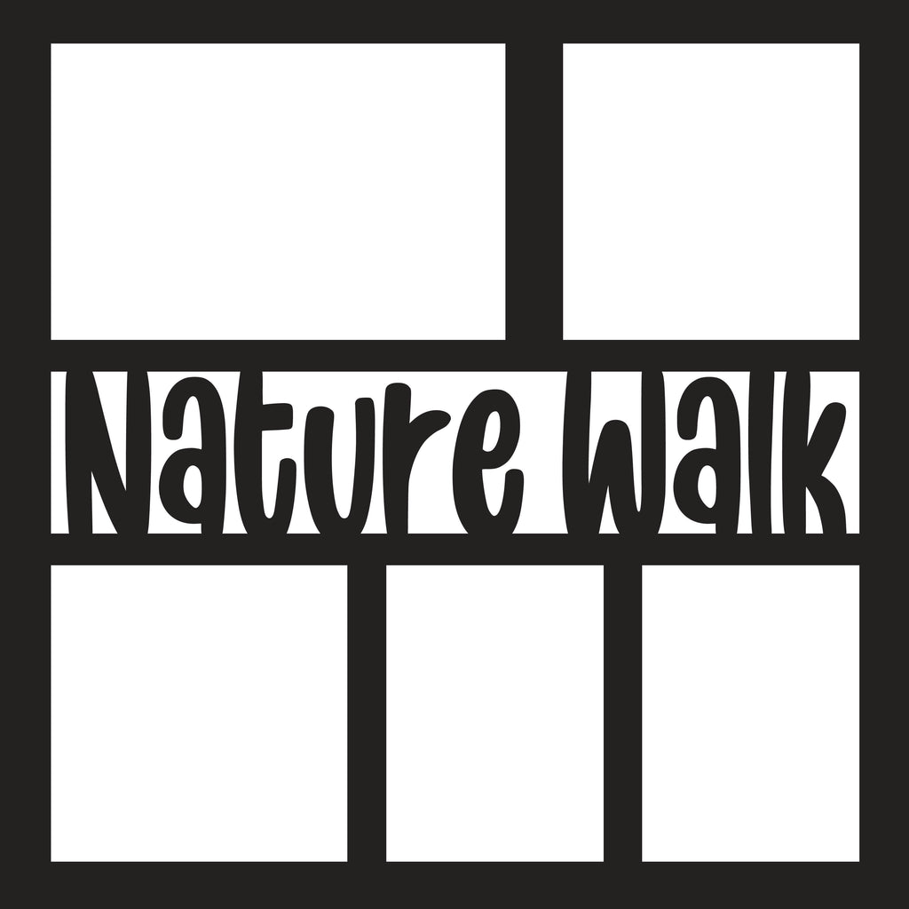 Nature Walk - 5 Frames - Scrapbook Page Overlay - Digital Cut File - S ...