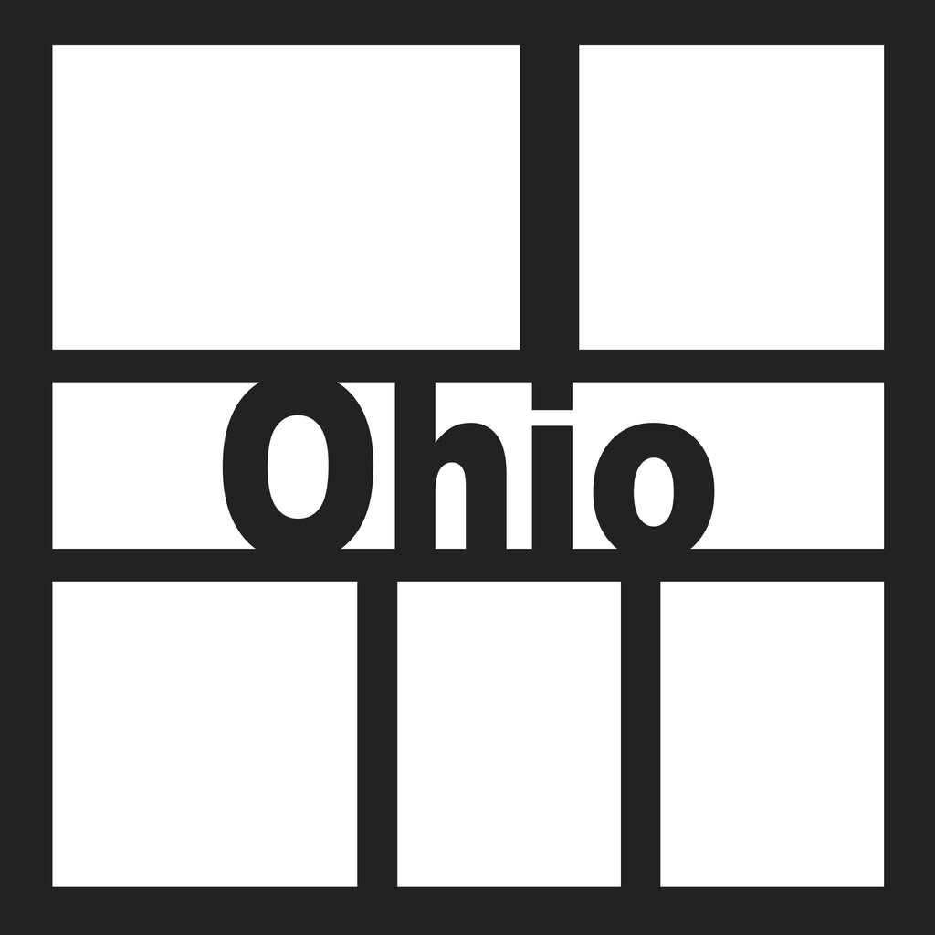 Ohio - 5 Frames - Scrapbook Page Overlay - Digital Cut File - SVG - IN ...