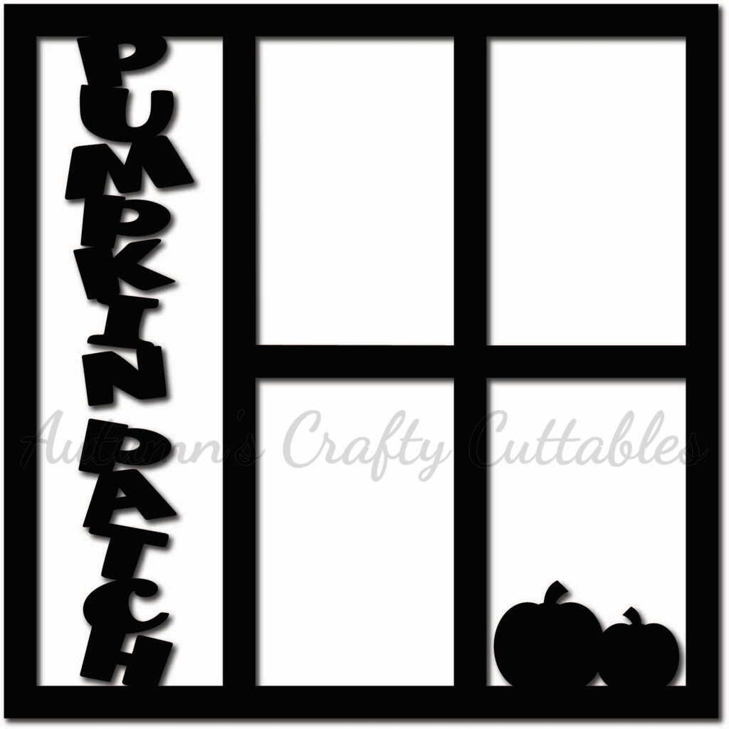 Pumpkin Patch - Scrapbook Page Overlay - Digital Cut File - SVG - INST ...