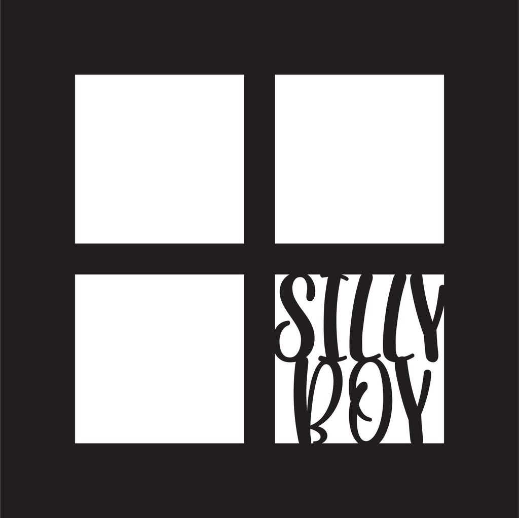 Silly Boy - 3 Frames - Scrapbook Page Overlay - Digital Cut File - SVG ...
