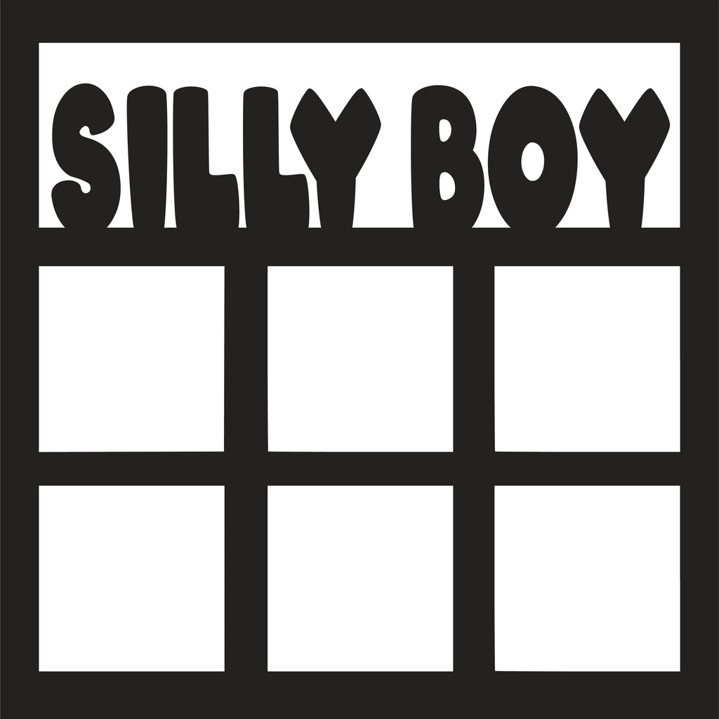 Silly Boy - 6 Frames - Scrapbook Page Overlay - Digital Cut File - SVG ...