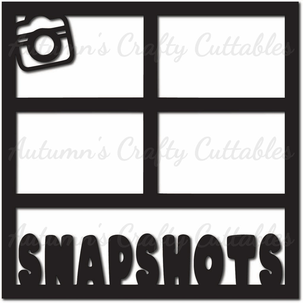 Snapshots - Scrapbook Page Overlay - Digital Cut File - SVG - INSTANT ...