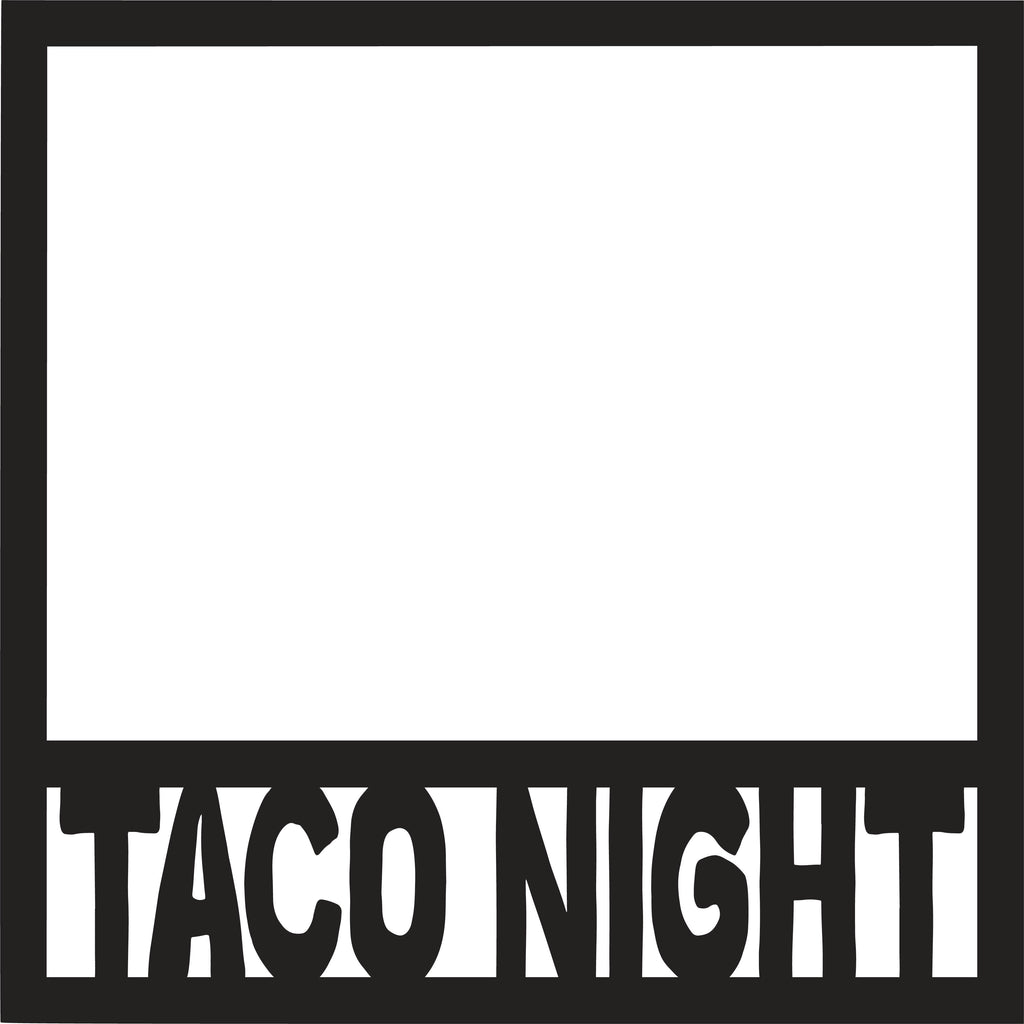 Tace Night - Scrapbook Page Overlay - Digital Cut File - SVG - INSTANT ...