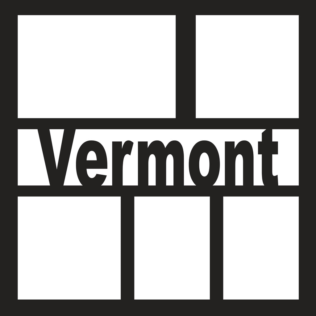 Vermont - 5 Frames - Scrapbook Page Overlay - Digital Cut File - SVG ...